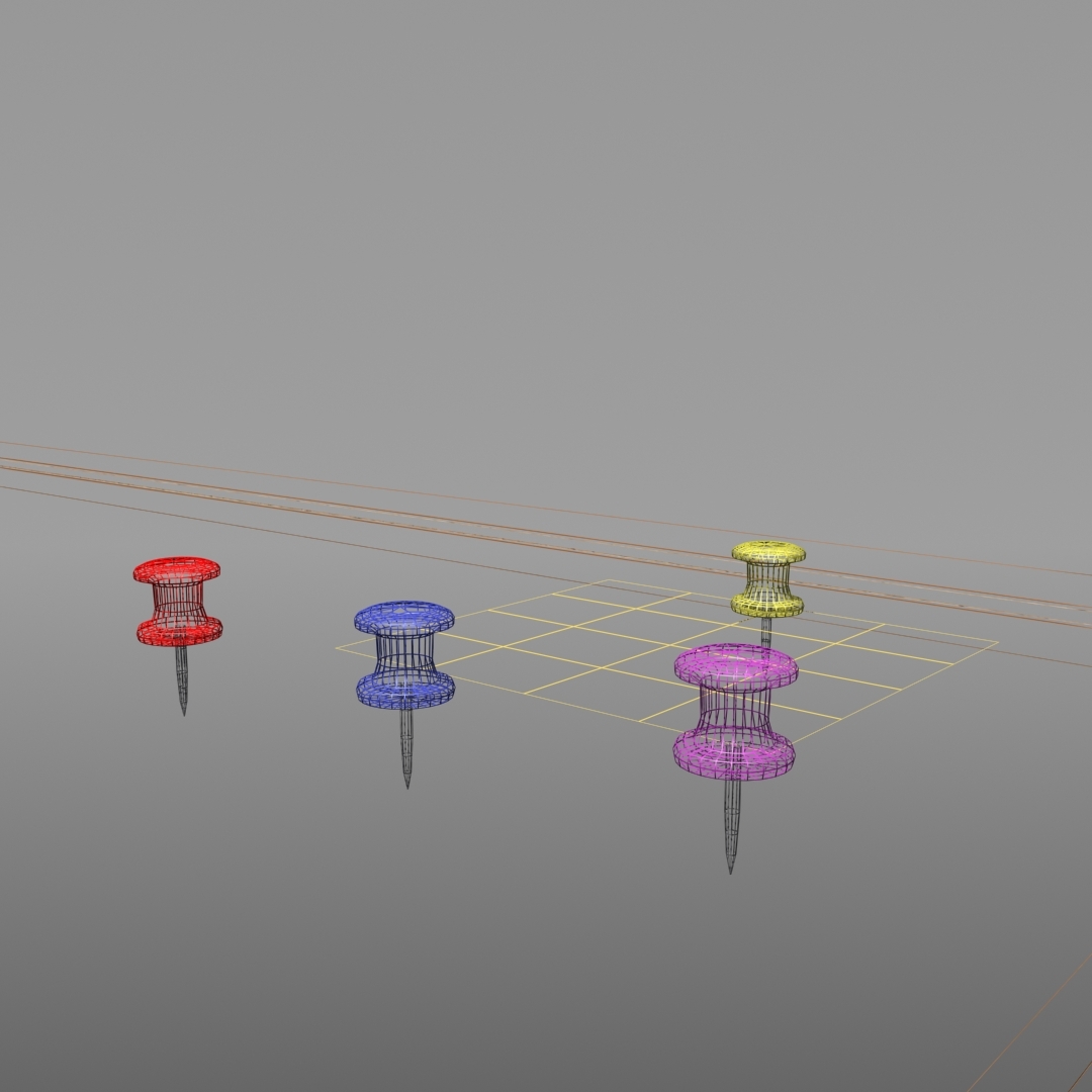 3d model modeled pin cork board