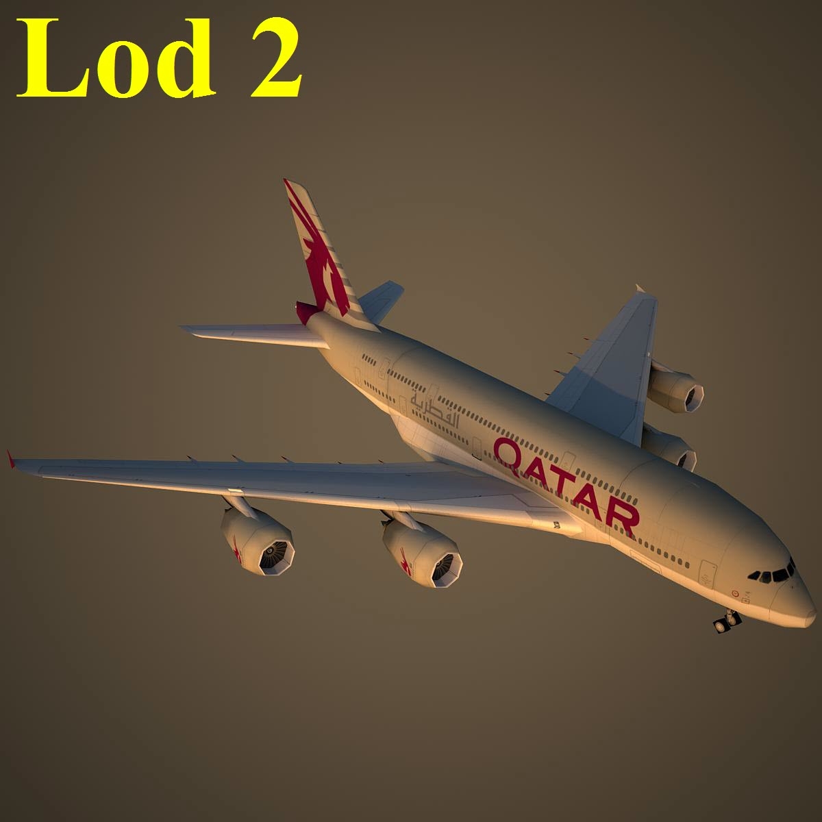 airbus qtr airliner 3d model