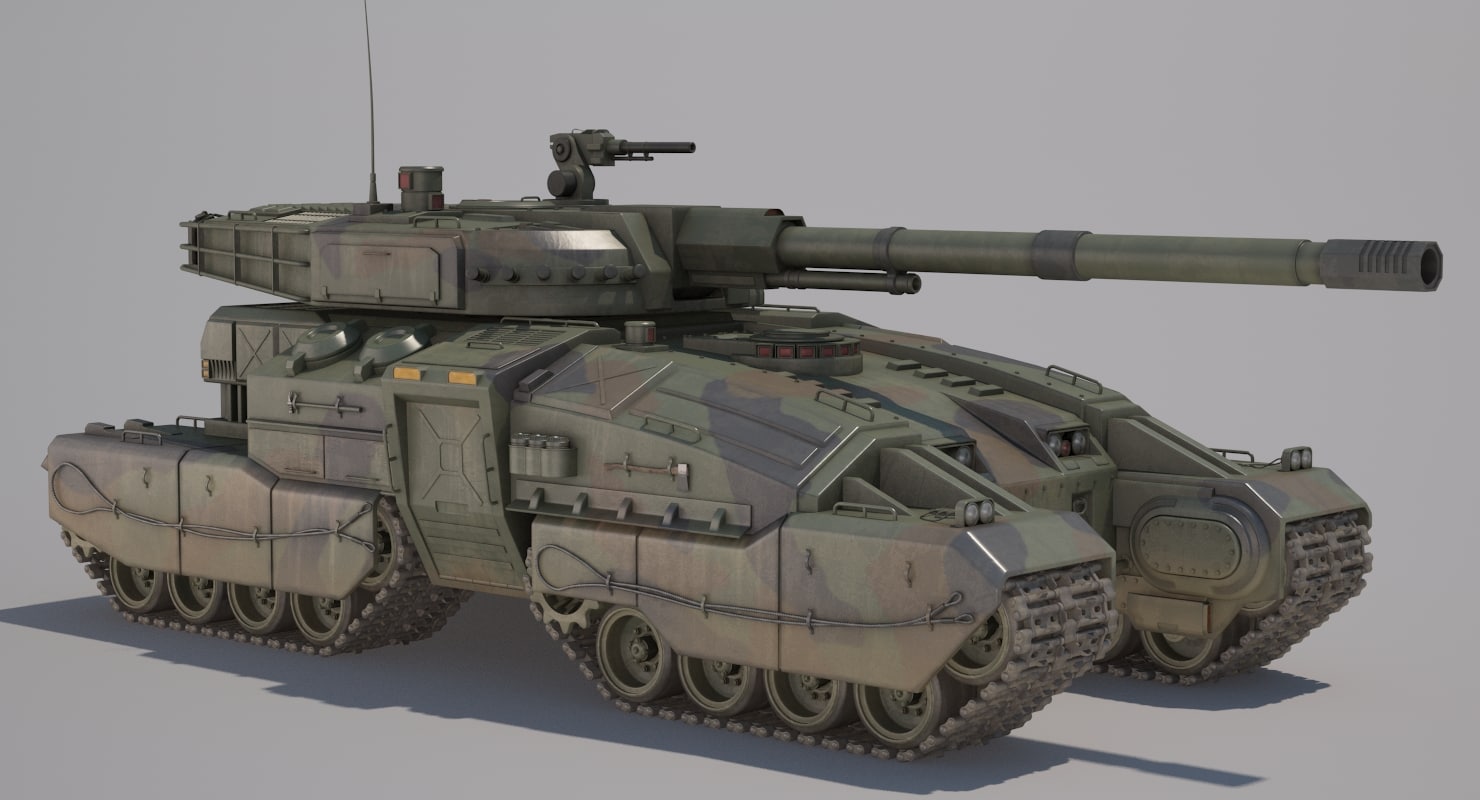 3d sci-fi tank 2
