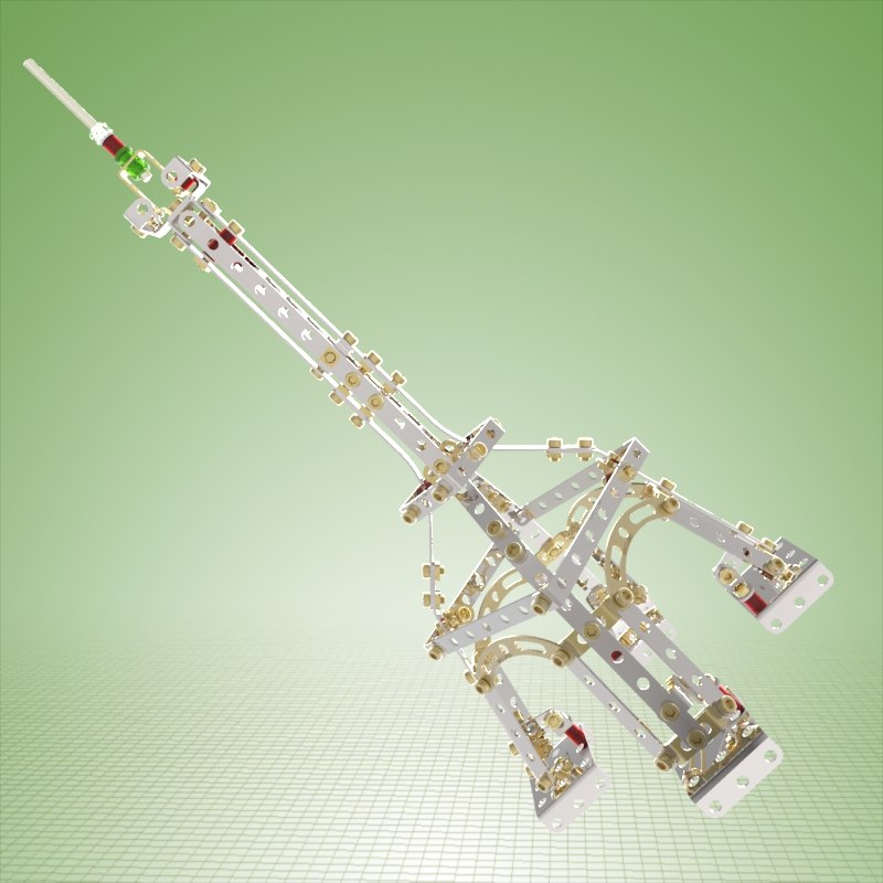 3d meccano effel tower