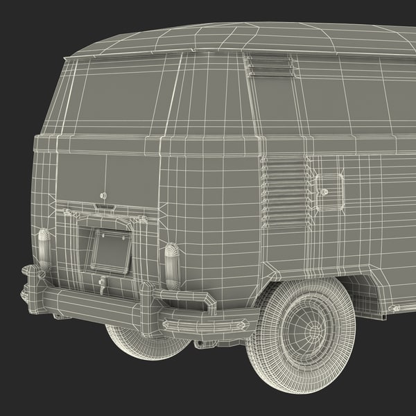 volkswagen type 2 panel 3d max