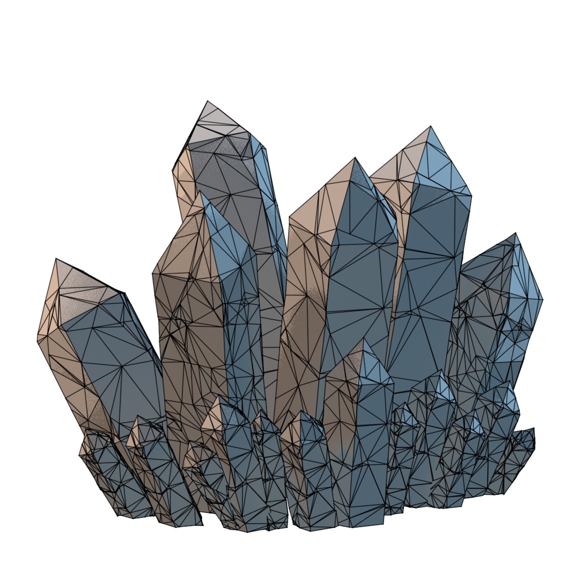 crystals object 3d c4d