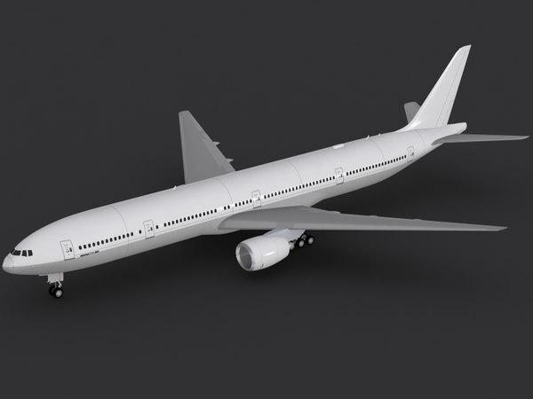 b 777 jet airliner 3d model
