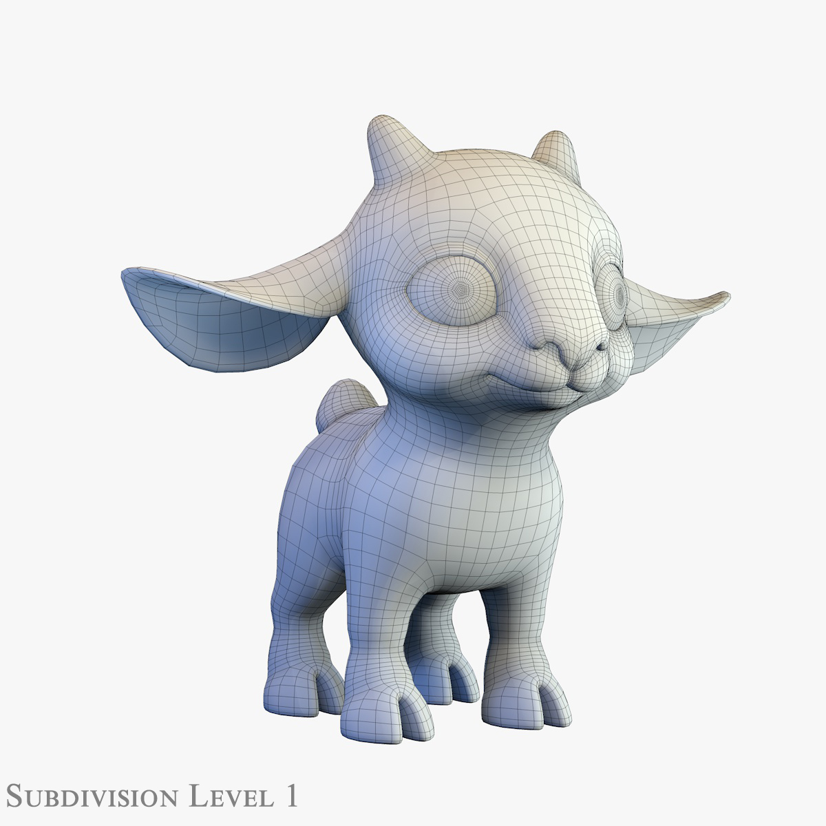 3d cute cartoon goat