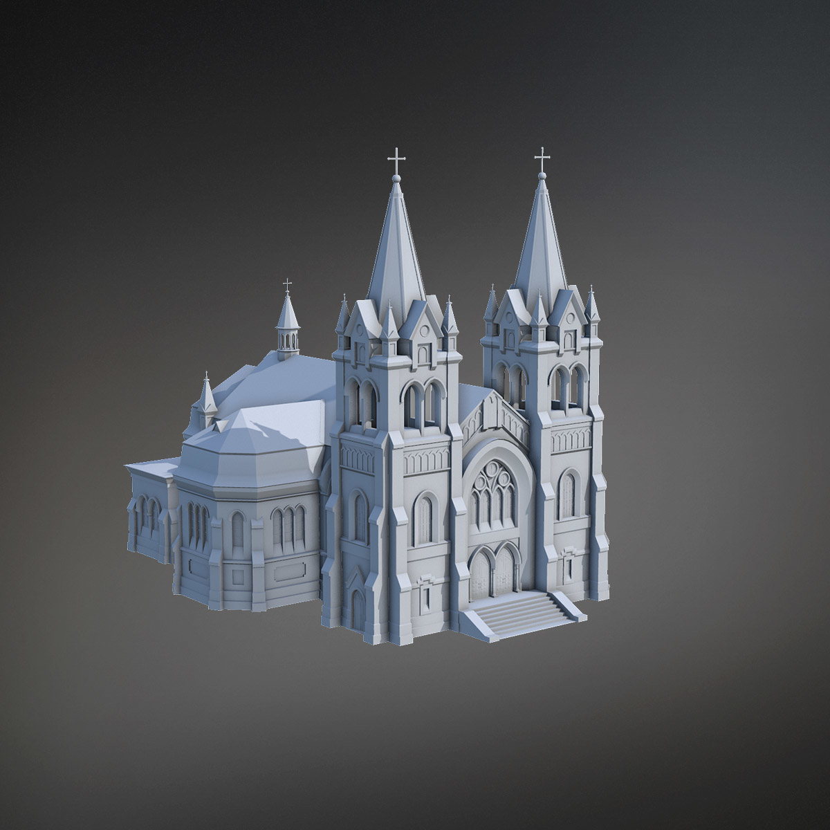 gothic cathedral 3d 3ds