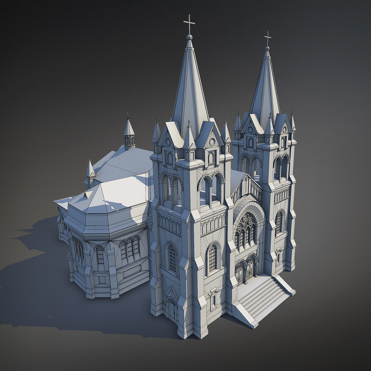 gothic cathedral 3d 3ds