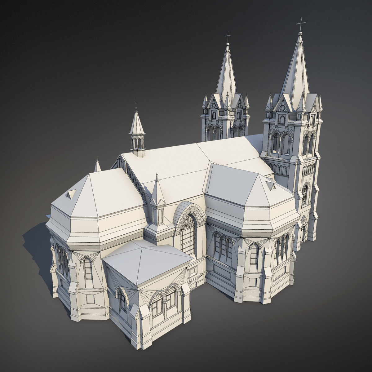 gothic cathedral 3d 3ds