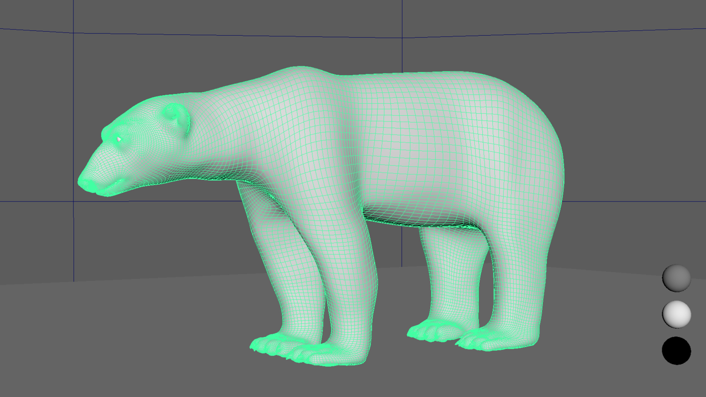 3d model realistic polar bear