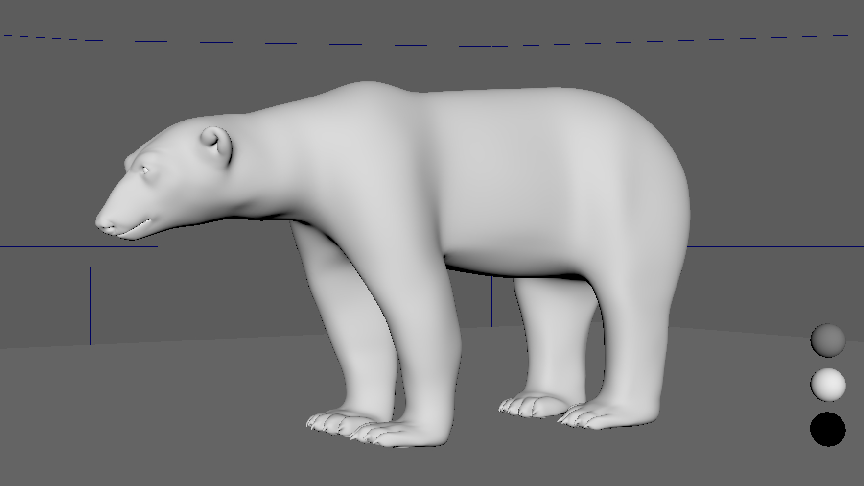 3d model realistic polar bear