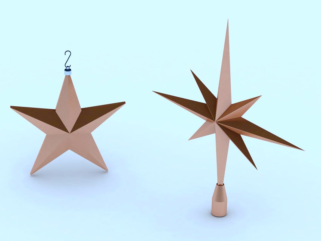 3d model of star tree topper