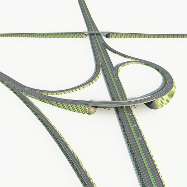 Highway Interchange 3D Models for Download | TurboSquid