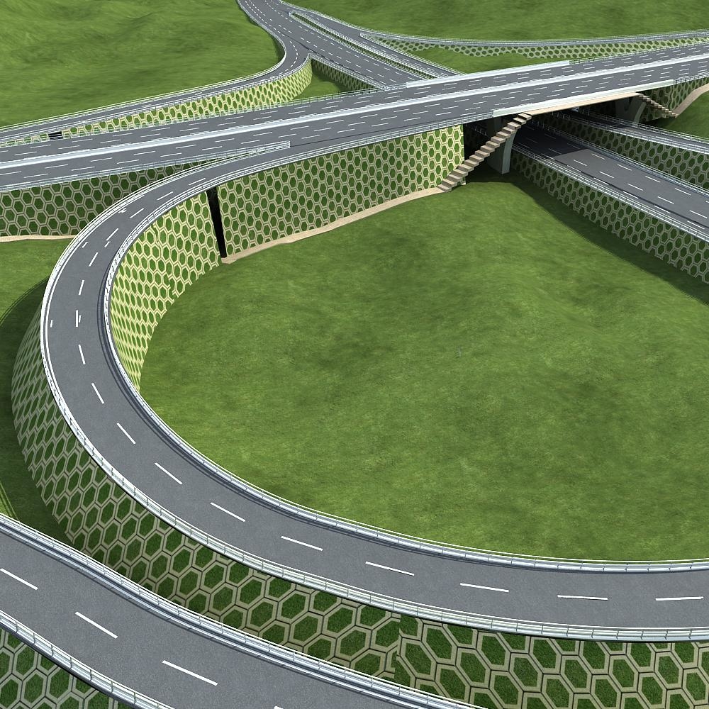 highway road way 3d model