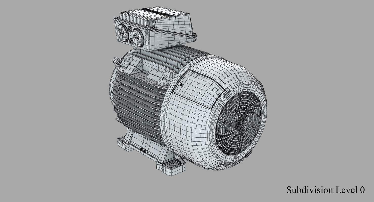 siemens electric motor 3d model