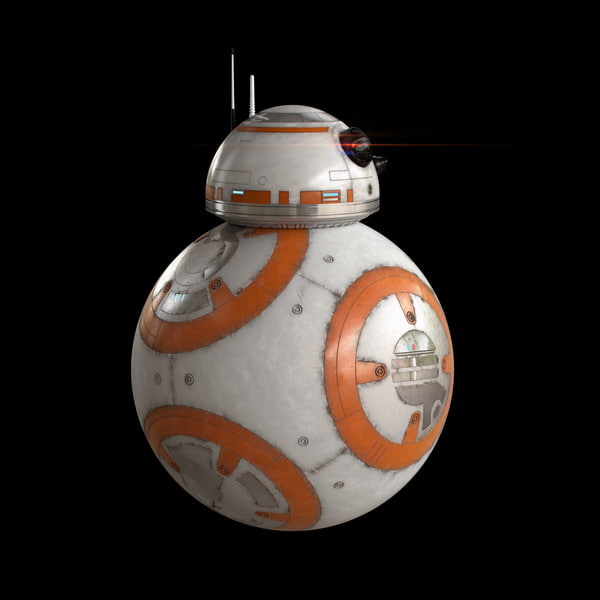 bb-8 star wars droid 3d max