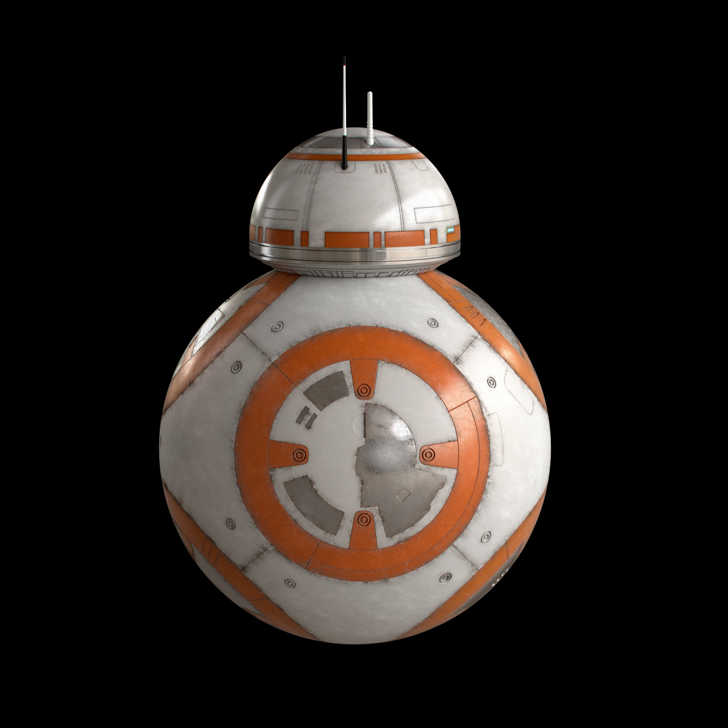 bb-8 star wars droid 3d max