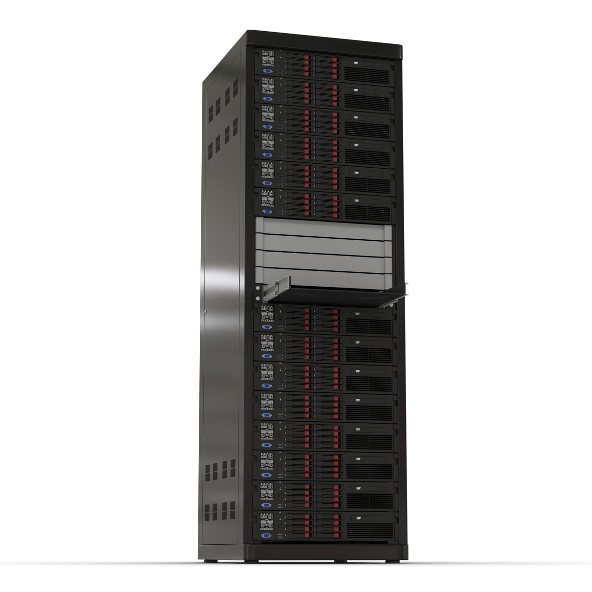 3d servers rack 2 model