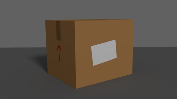 free obj mode selection style cardboard boxes