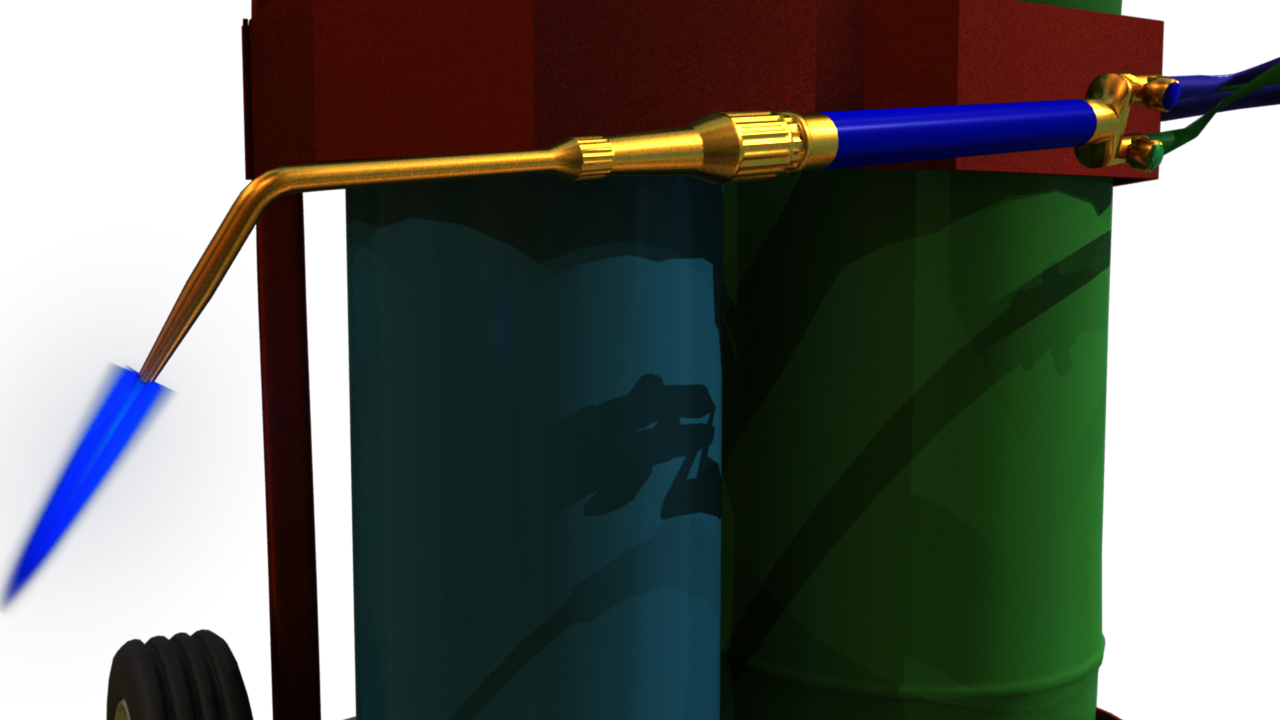 welding torch flame 3d model