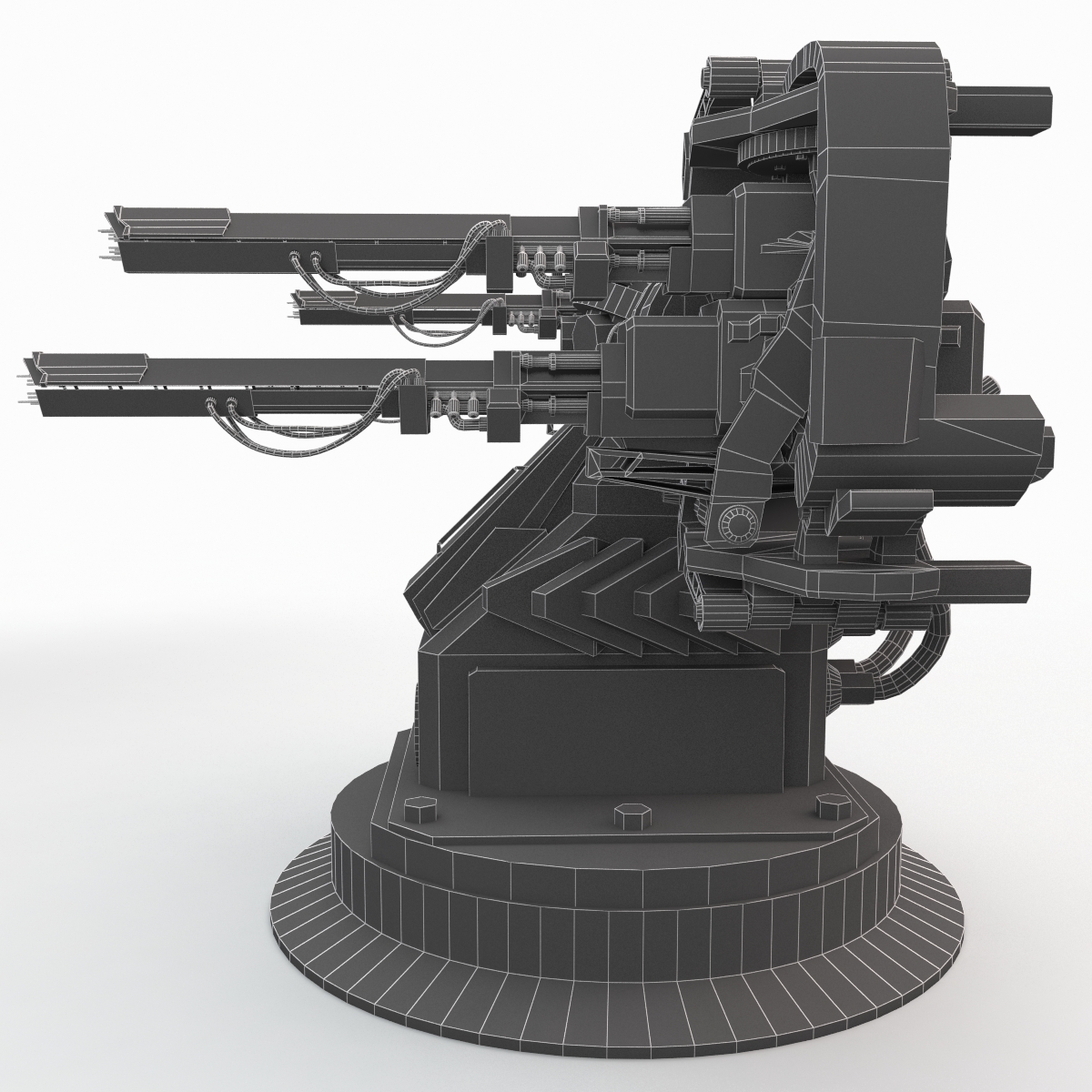 3d plasma turret sci-fi model