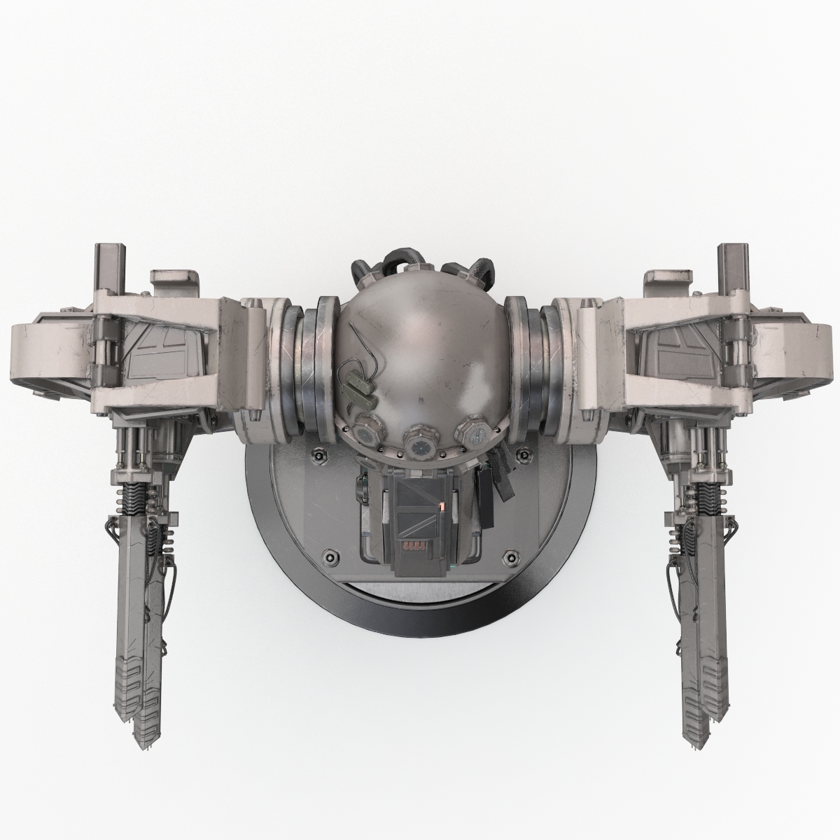 3d plasma turret sci-fi model