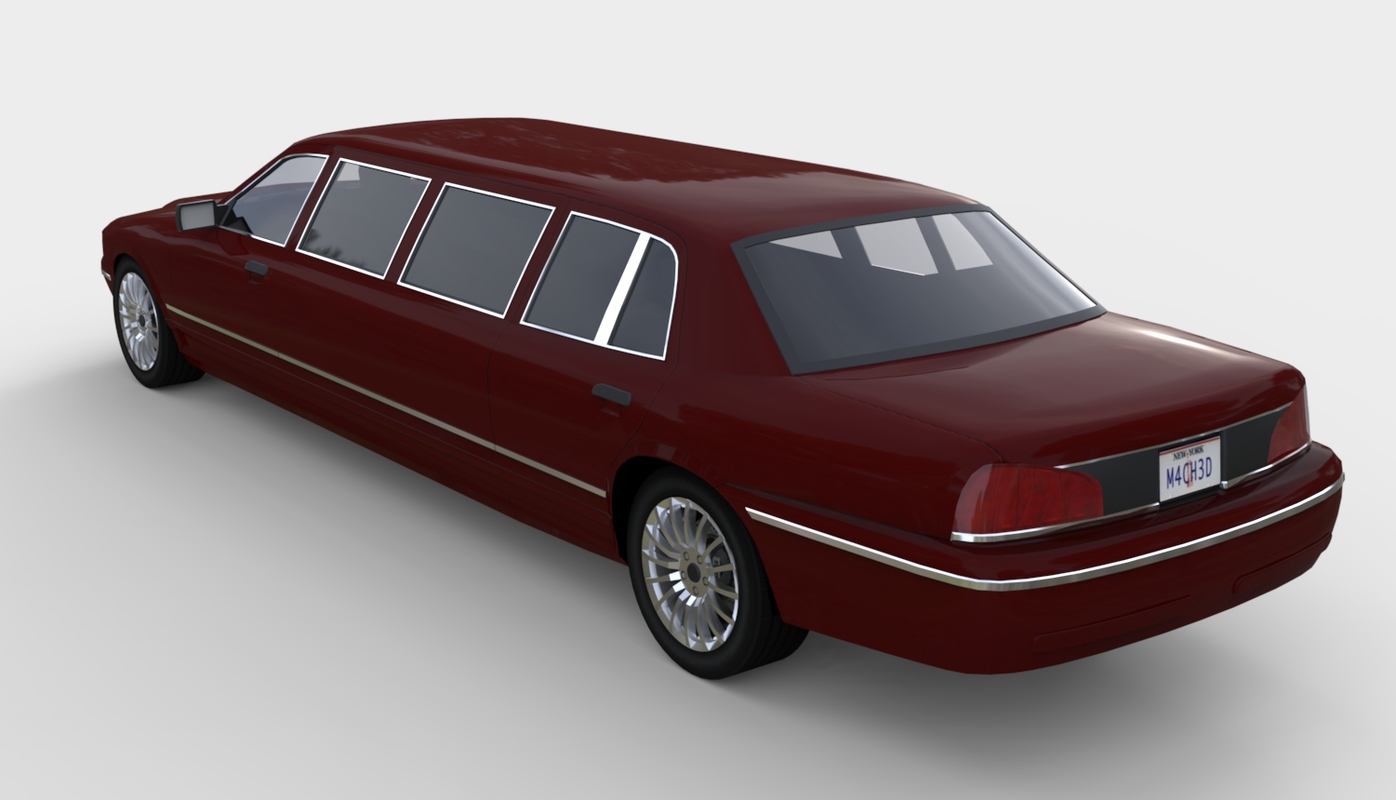 3d generic limousine model