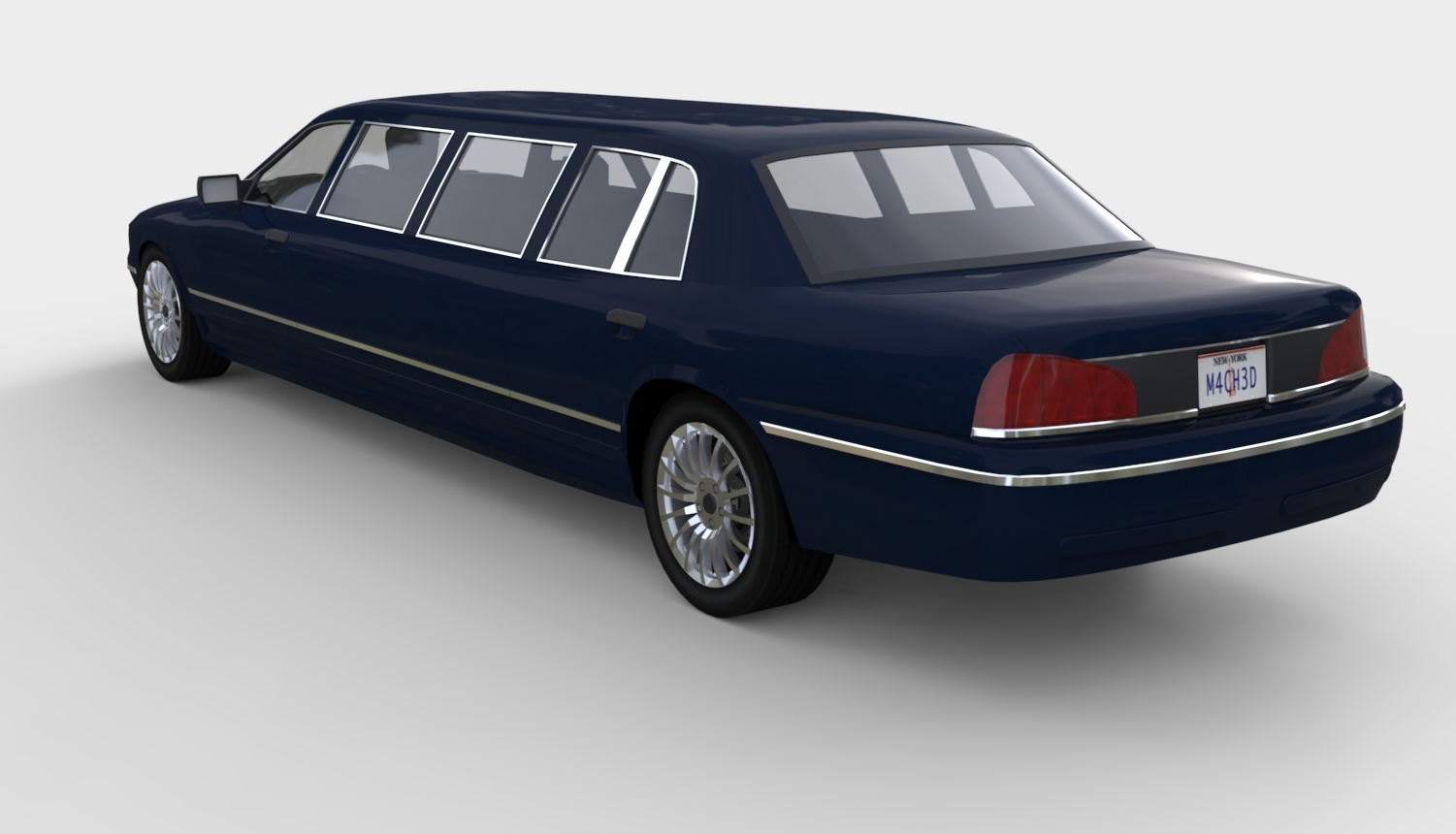 3d generic limousine model
