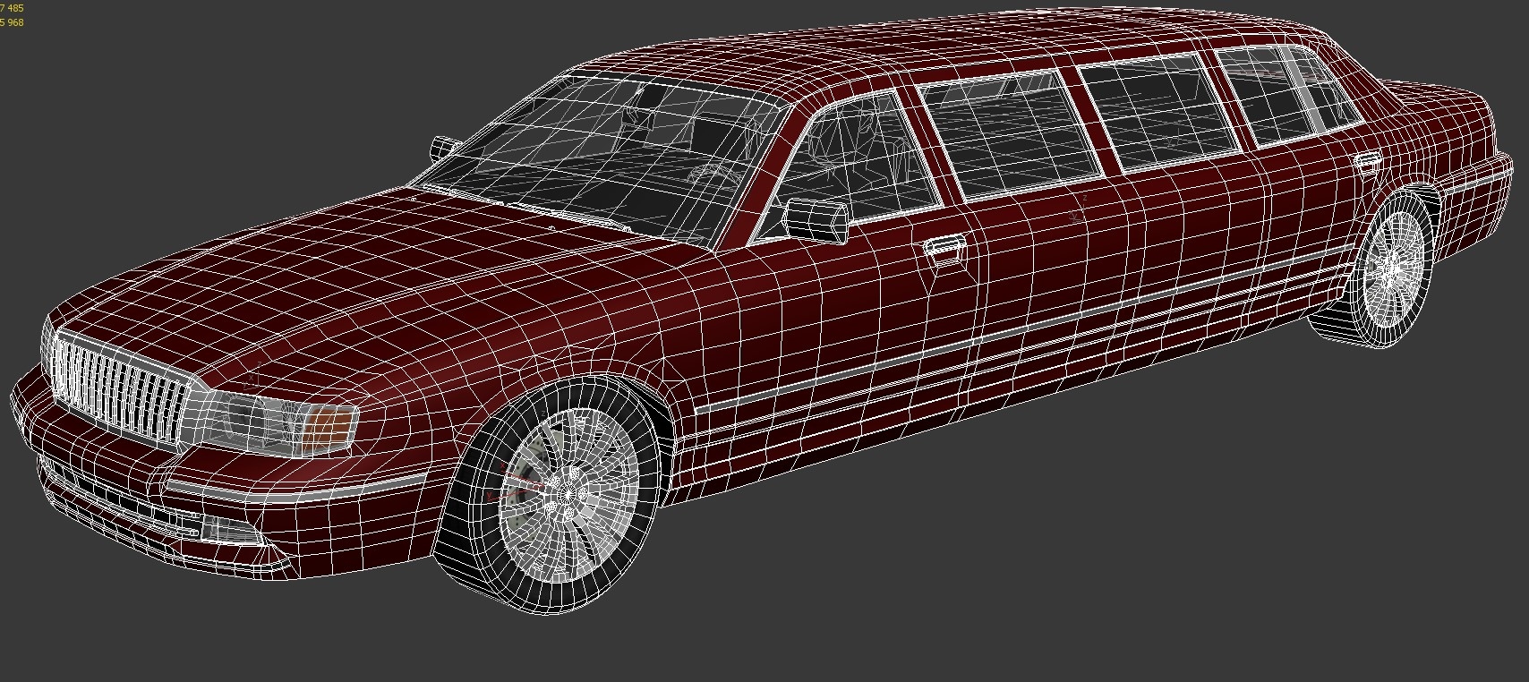 3d generic limousine model