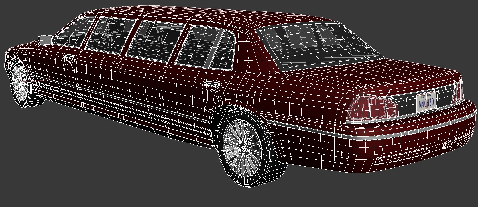 3d generic limousine model