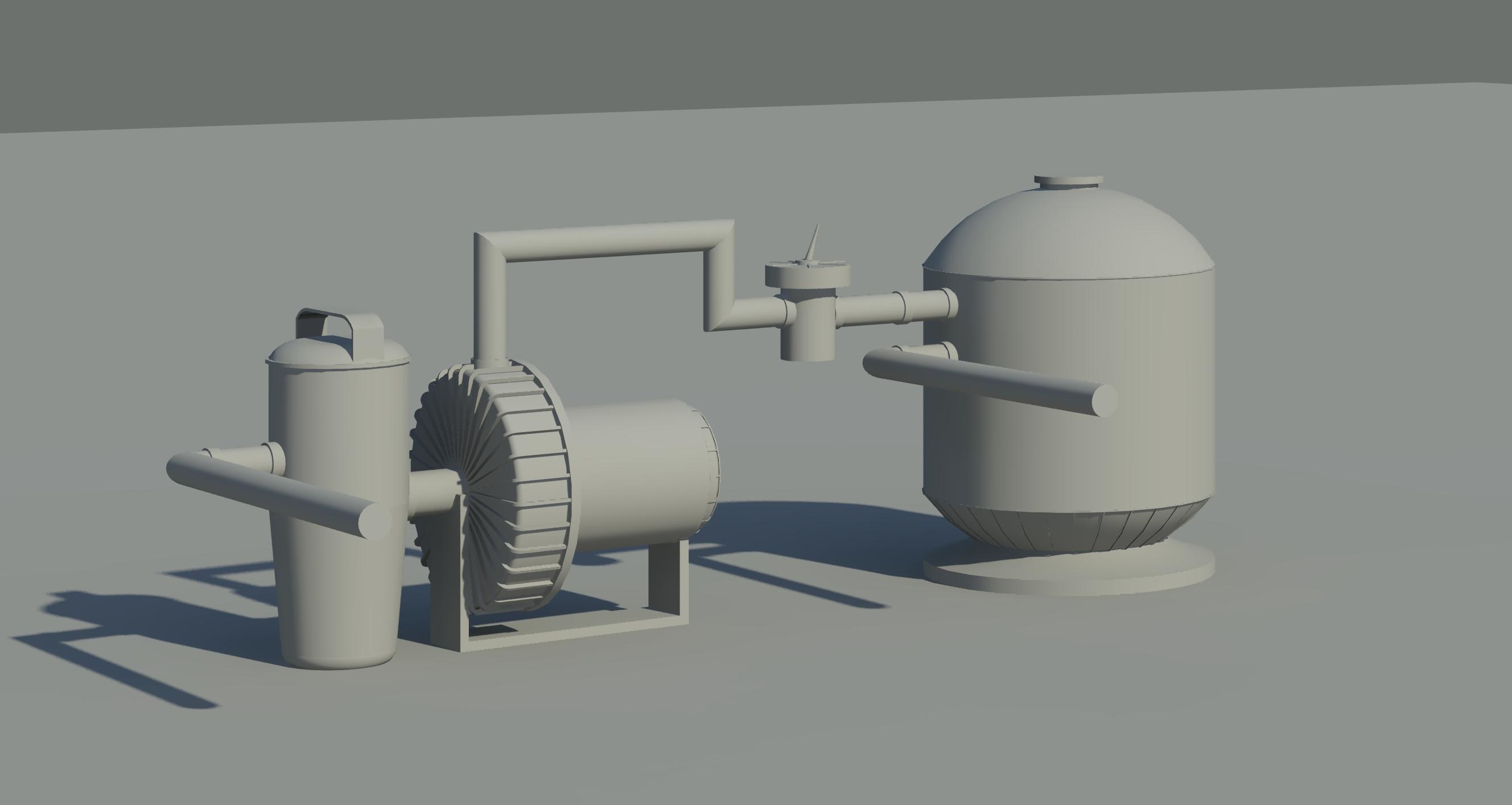 Building Revit Family pool pump swimming