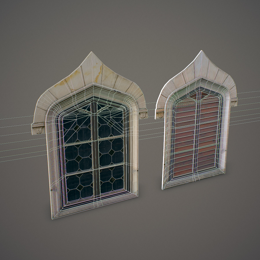 3d gothic windows
