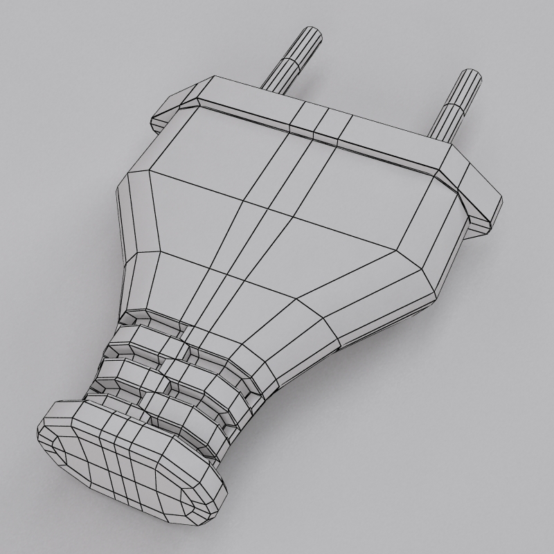 3d electrical plug