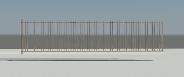 Building Revit Family sliding steel gate