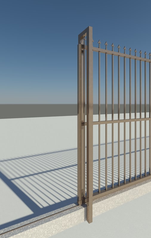 Building Revit Family sliding steel gate