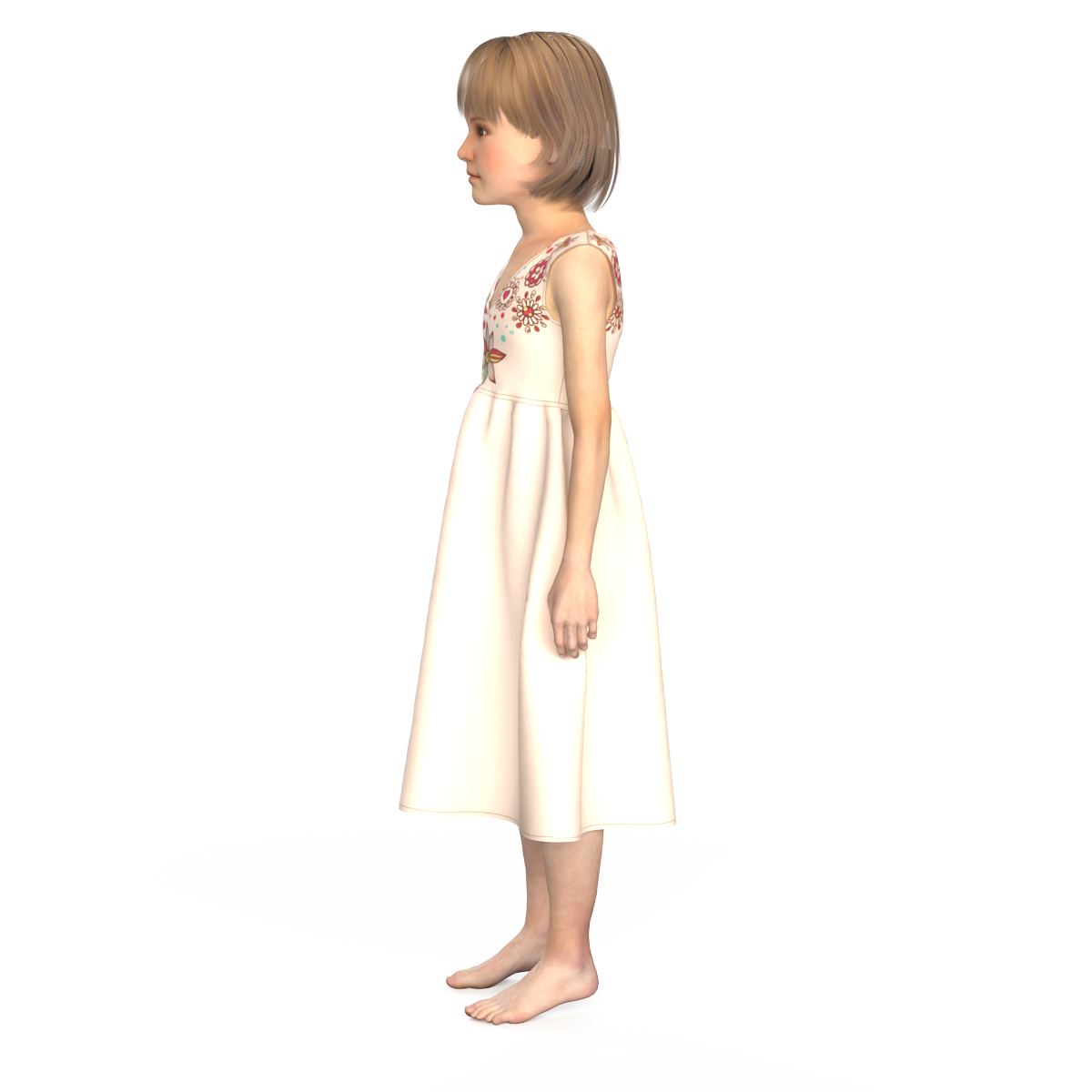 3d fashion child dressed model