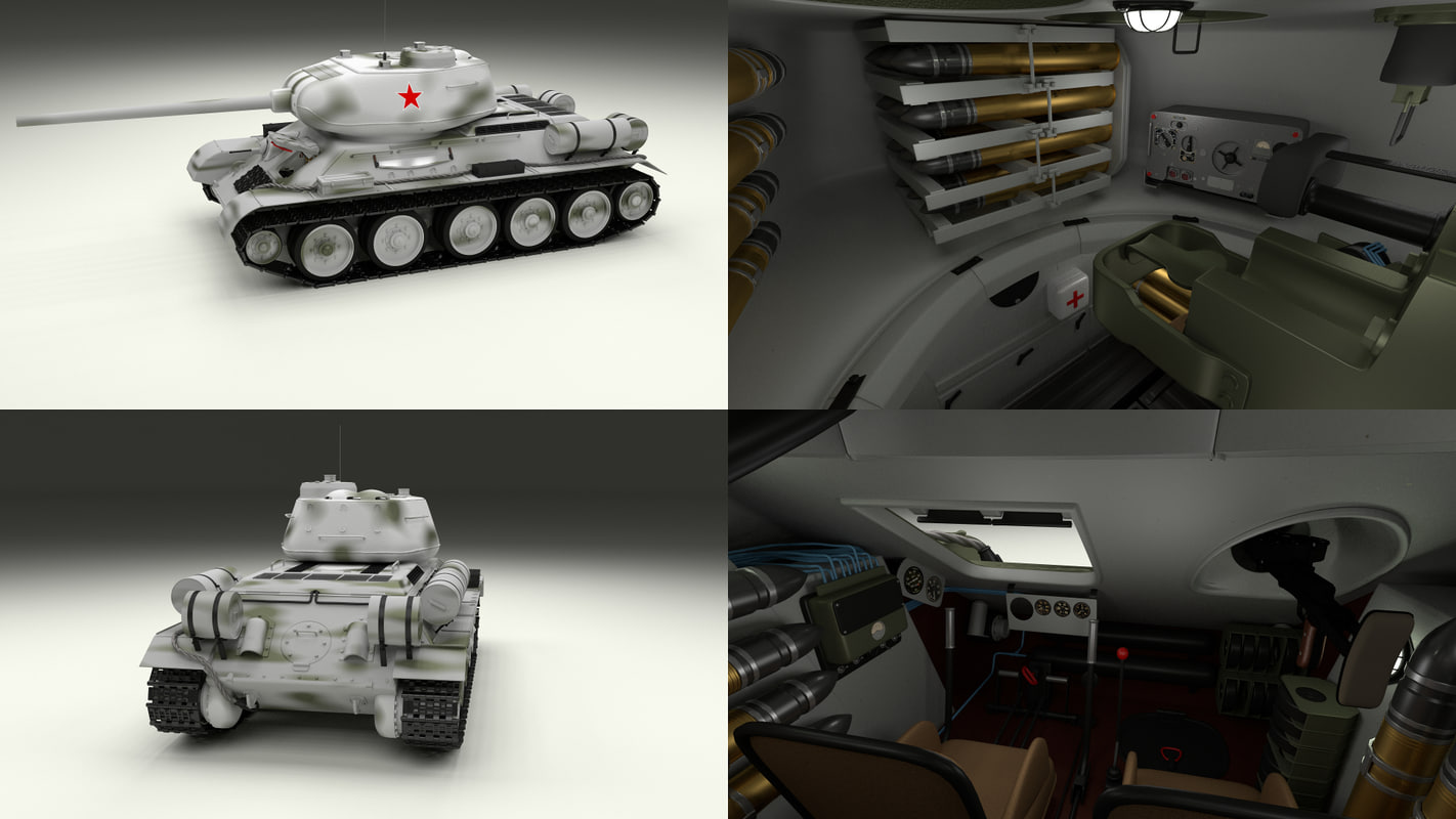obj soviet tank interior t
