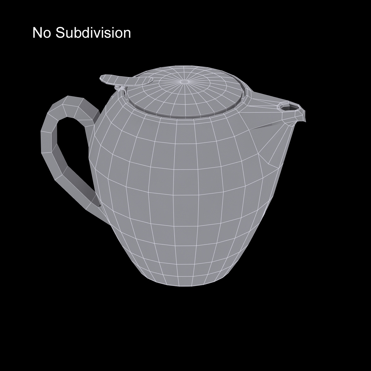 3d model modern teapot