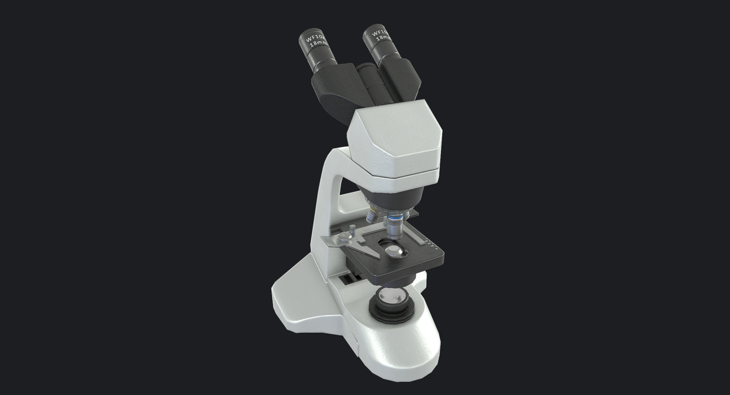 3d model microscope asset polys