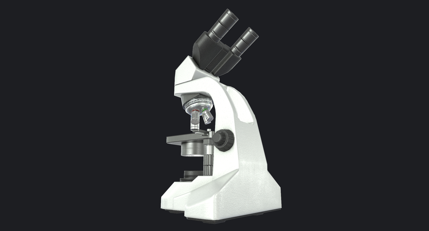 3d model microscope asset polys