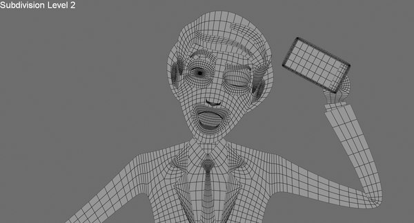 max rigged cartoon 2d business man