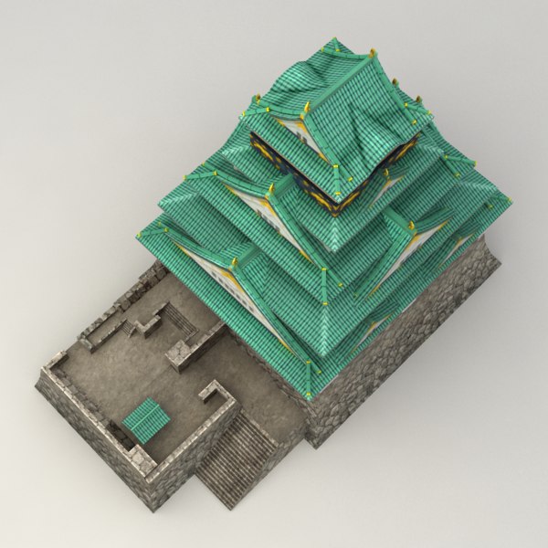 osaka castle 3d model