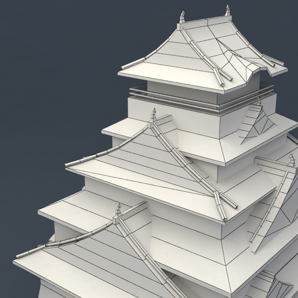 osaka castle 3d model