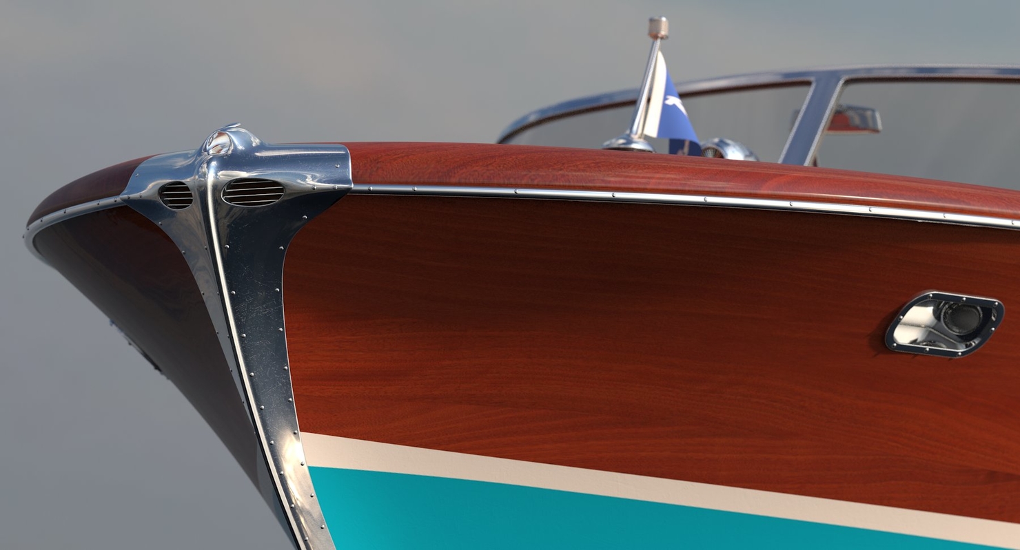 riva aquarama motorboat 3d model
