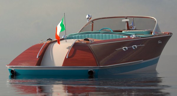 riva aquarama motorboat 3d model