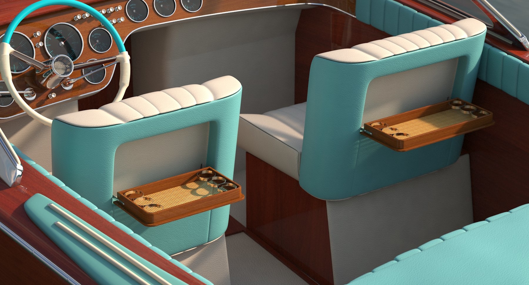 riva aquarama motorboat 3d model