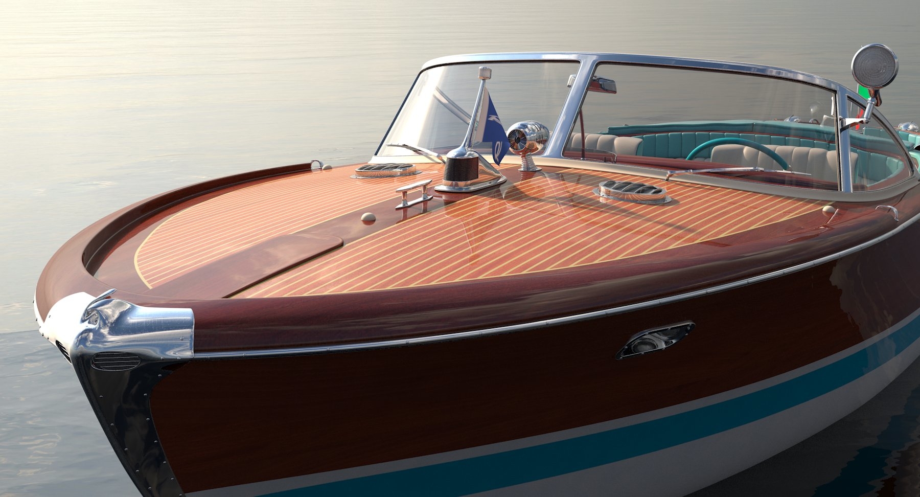 riva aquarama motorboat 3d model