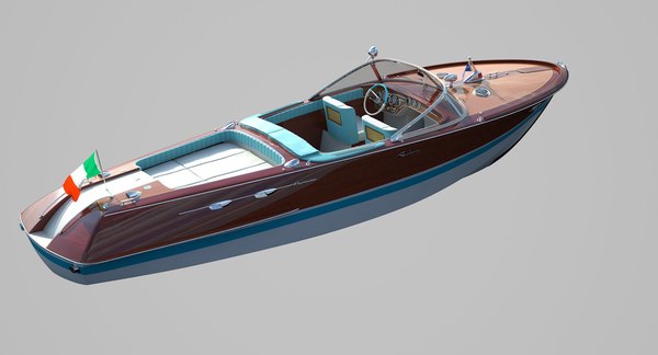 riva aquarama motorboat 3d model