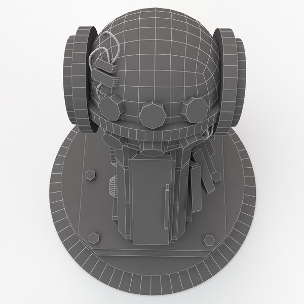 3d model turret base sci-fi