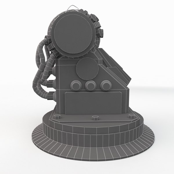 3d model turret base sci-fi