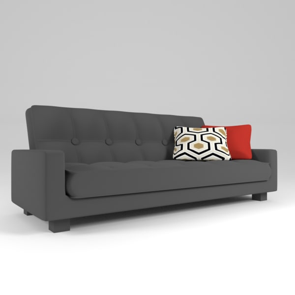 modelo 3d Sofá moderno gris - TurboSquid 991333