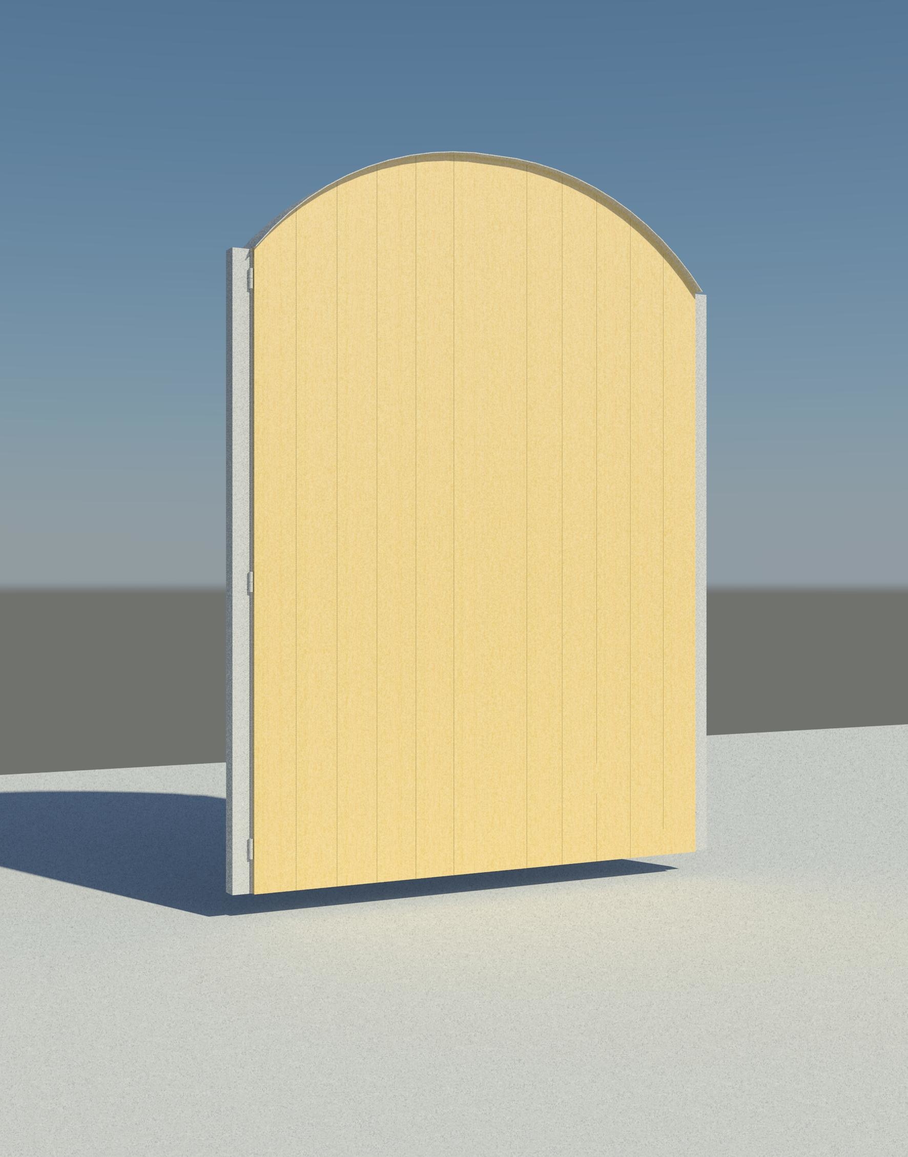 Building Revit Family shed door timber
